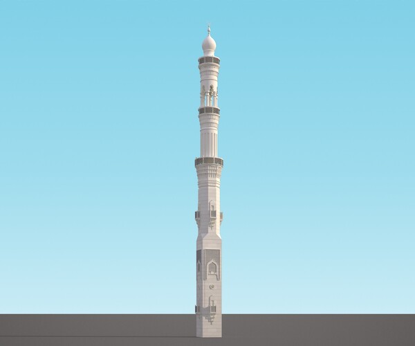 ArtStation - Islamic Minaret 01 3D Model | Resources
