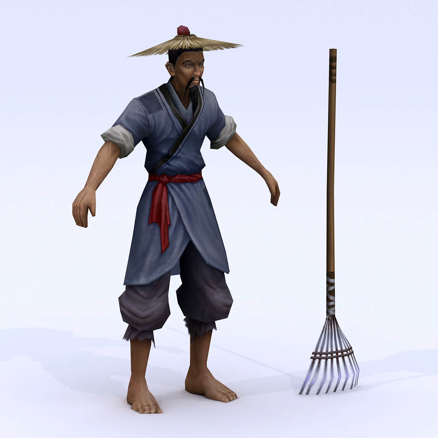 ArtStation - Low poly 3D characters - Pious villagers | Game Assets