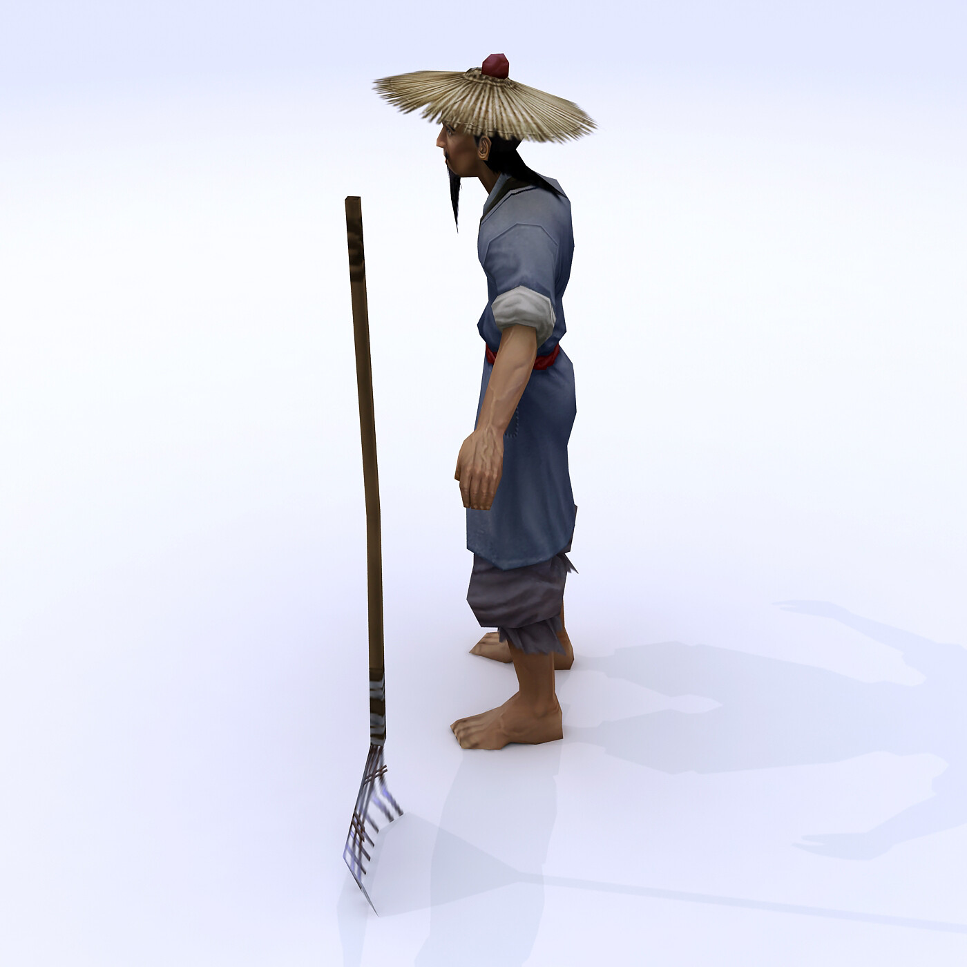 ArtStation - Low poly 3D characters - Pious villagers | Game Assets