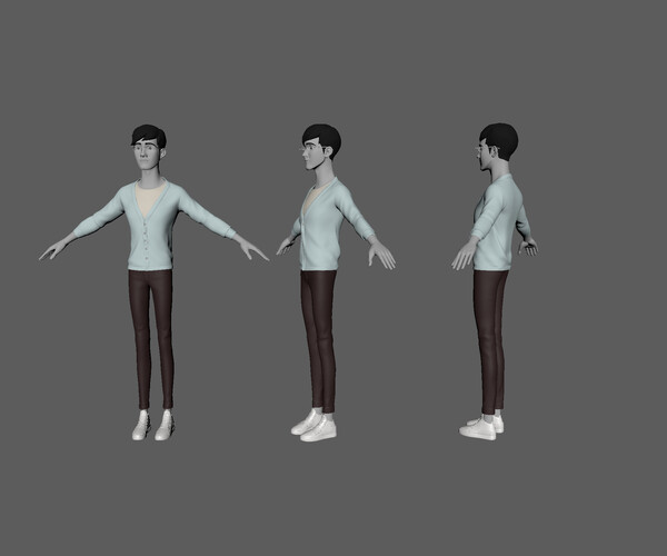 ArtStation - cartoon male modeling | Resources