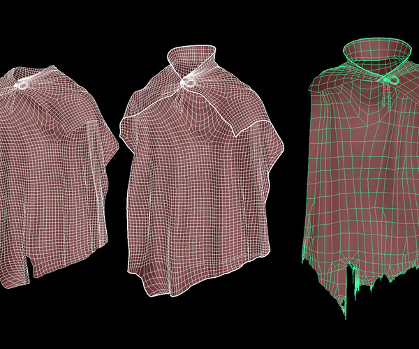 ArtStation - cloak model | Resources