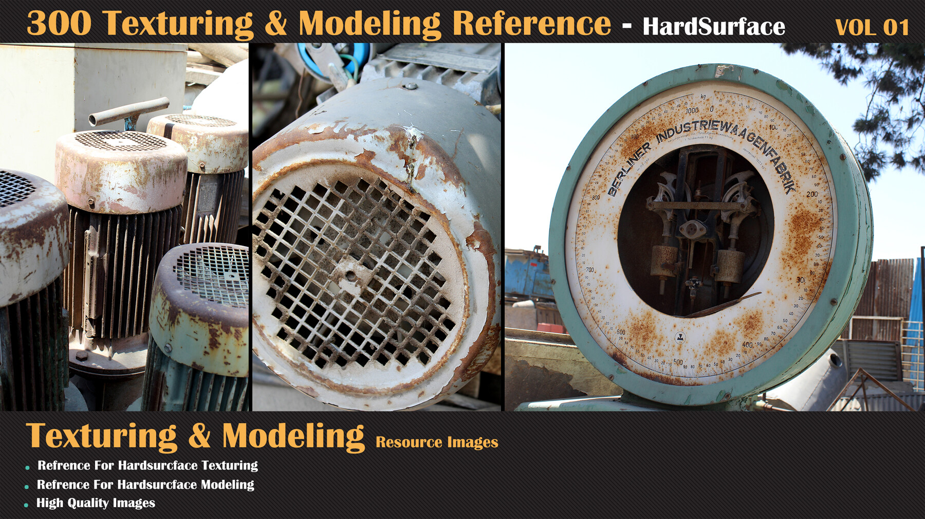 ArtStation - 300 Texturing & Modeling Reference - HardSurface - VOL 01 ...