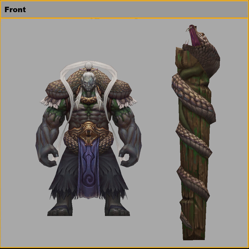 ArtStation - Low poly 3D characters - Mountain God | Game Assets