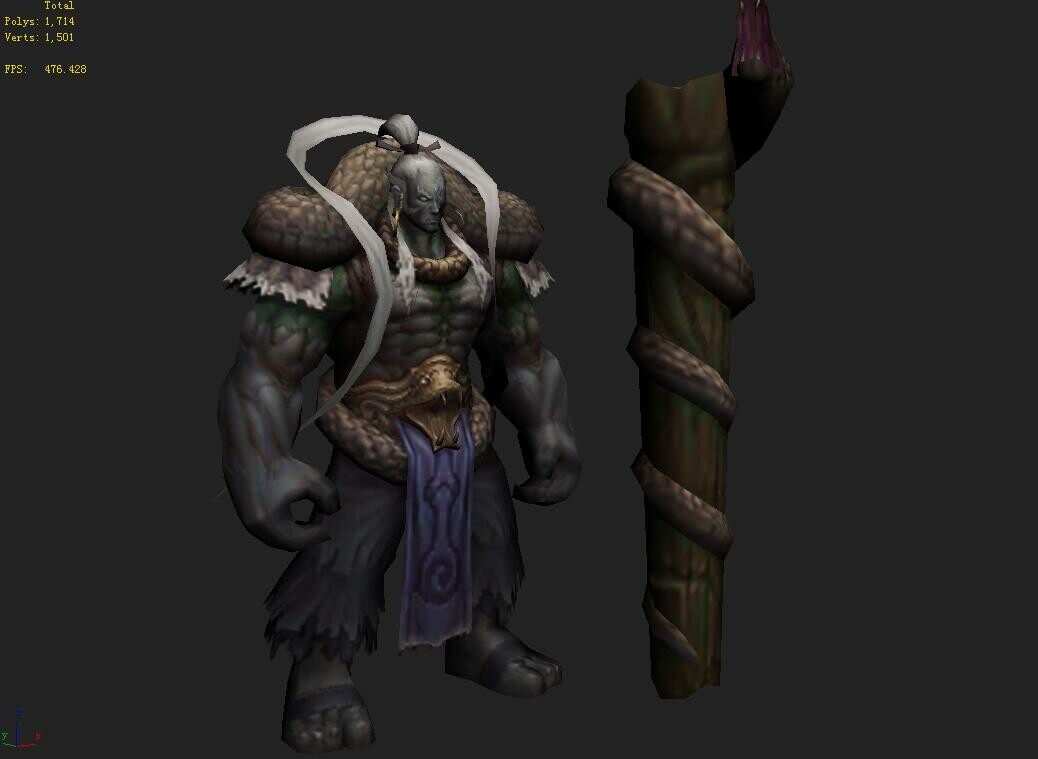 ArtStation - Low poly 3D characters - Mountain God | Game Assets