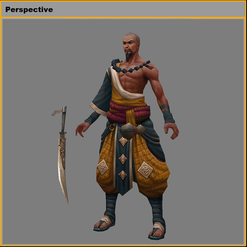 ArtStation - Low poly 3D characters-Shaolin Temple | Game Assets