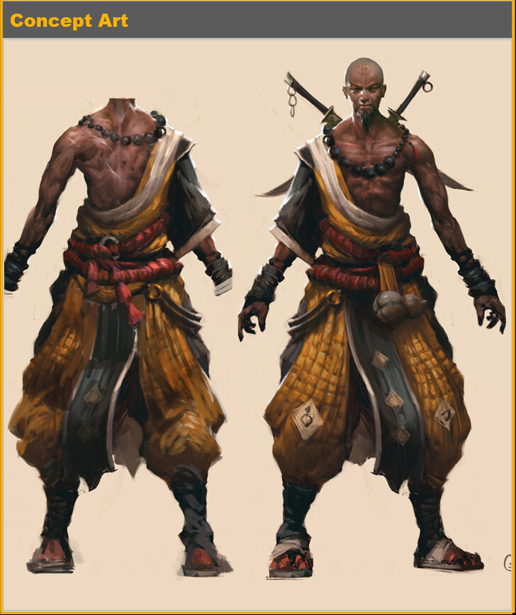 ArtStation - Low poly 3D characters-Shaolin Temple | Game Assets