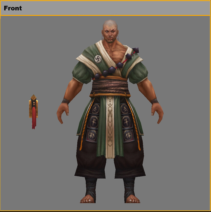 ArtStation - Low poly 3D characters-Shaolin Boxer | Game Assets