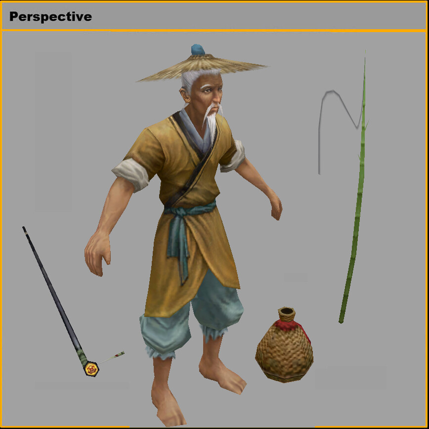 ArtStation - Low poly 3D characters-fishmonger | Game Assets