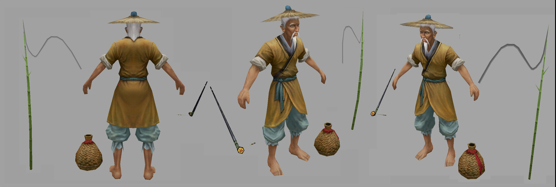 ArtStation - Low poly 3D characters-fishmonger | Game Assets