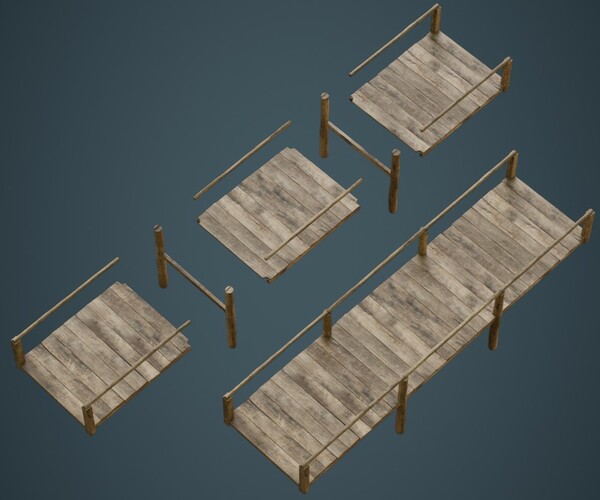 ArtStation - Plank Bridge 2A | Game Assets