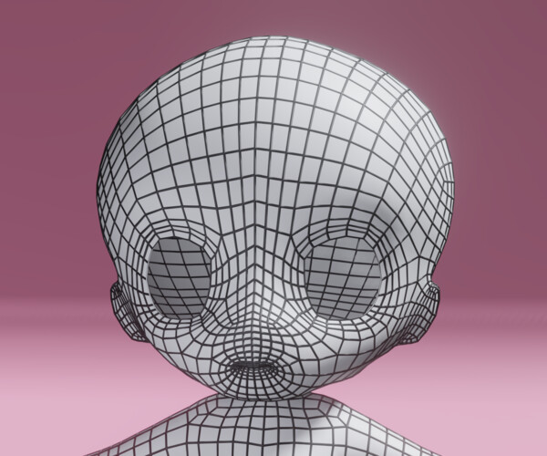ArtStation - Chibi Character Base mesh | Resources