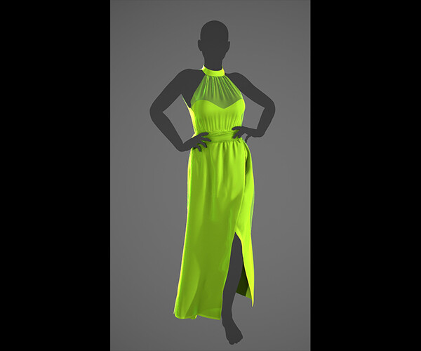 ArtStation - Long fluo dress | Resources