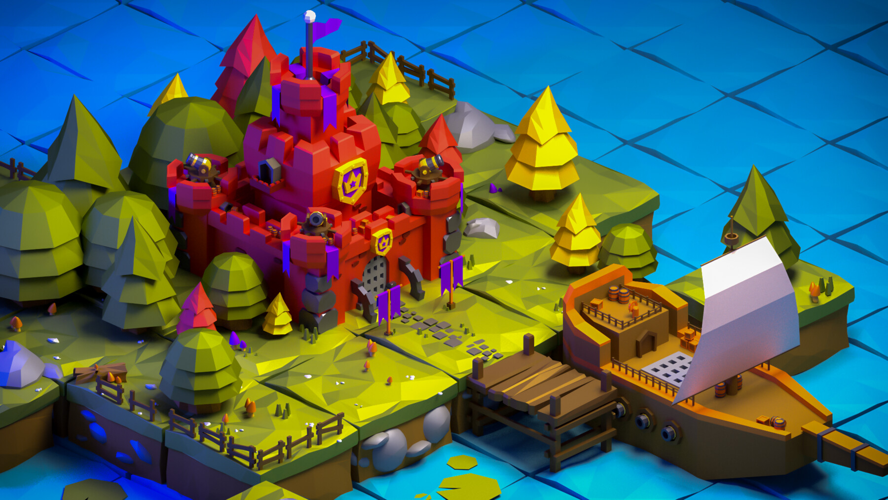 ArtStation - Low Poly 3d Castle | Game Assets