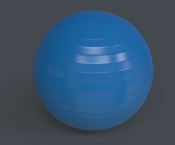 ArtStation - PBR Yoga Ball - Blue Light | Game Assets