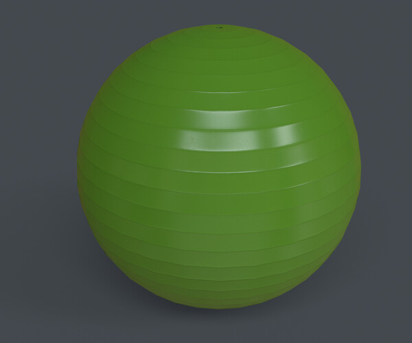 ArtStation - PBR Yoga Ball - Green | Game Assets