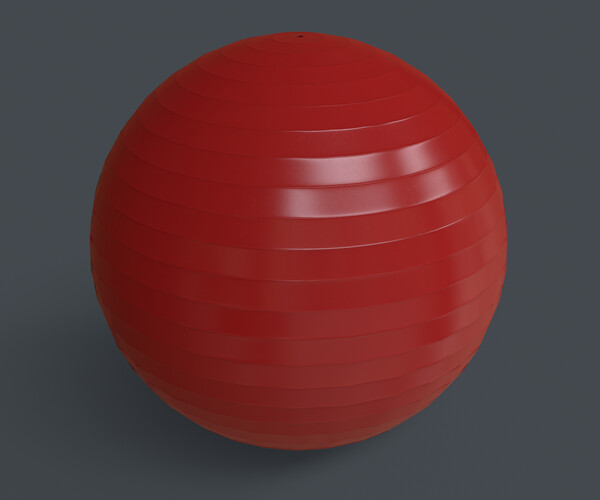 ArtStation - PBR Yoga Ball - Red | Game Assets