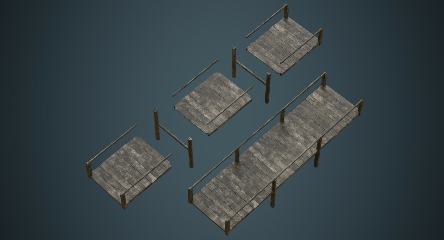 ArtStation - Plank Bridge 2B | Game Assets