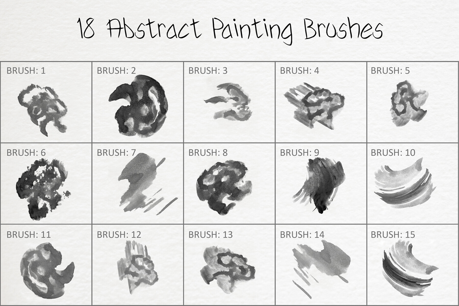ArtStation - 18 Abstract Painting Brushes | Brushes