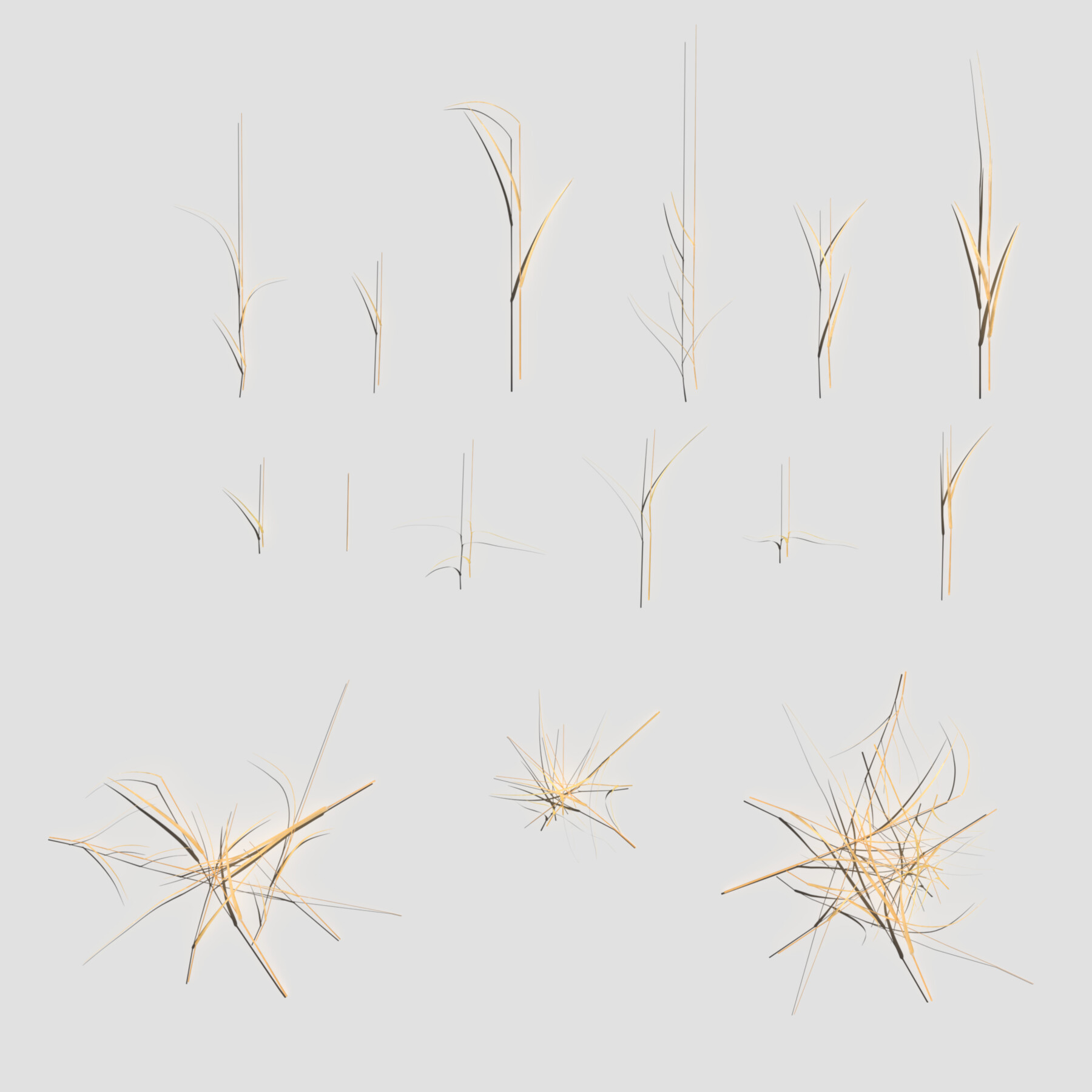 ArtStation - Low Poly Dead Grass Pack | Resources