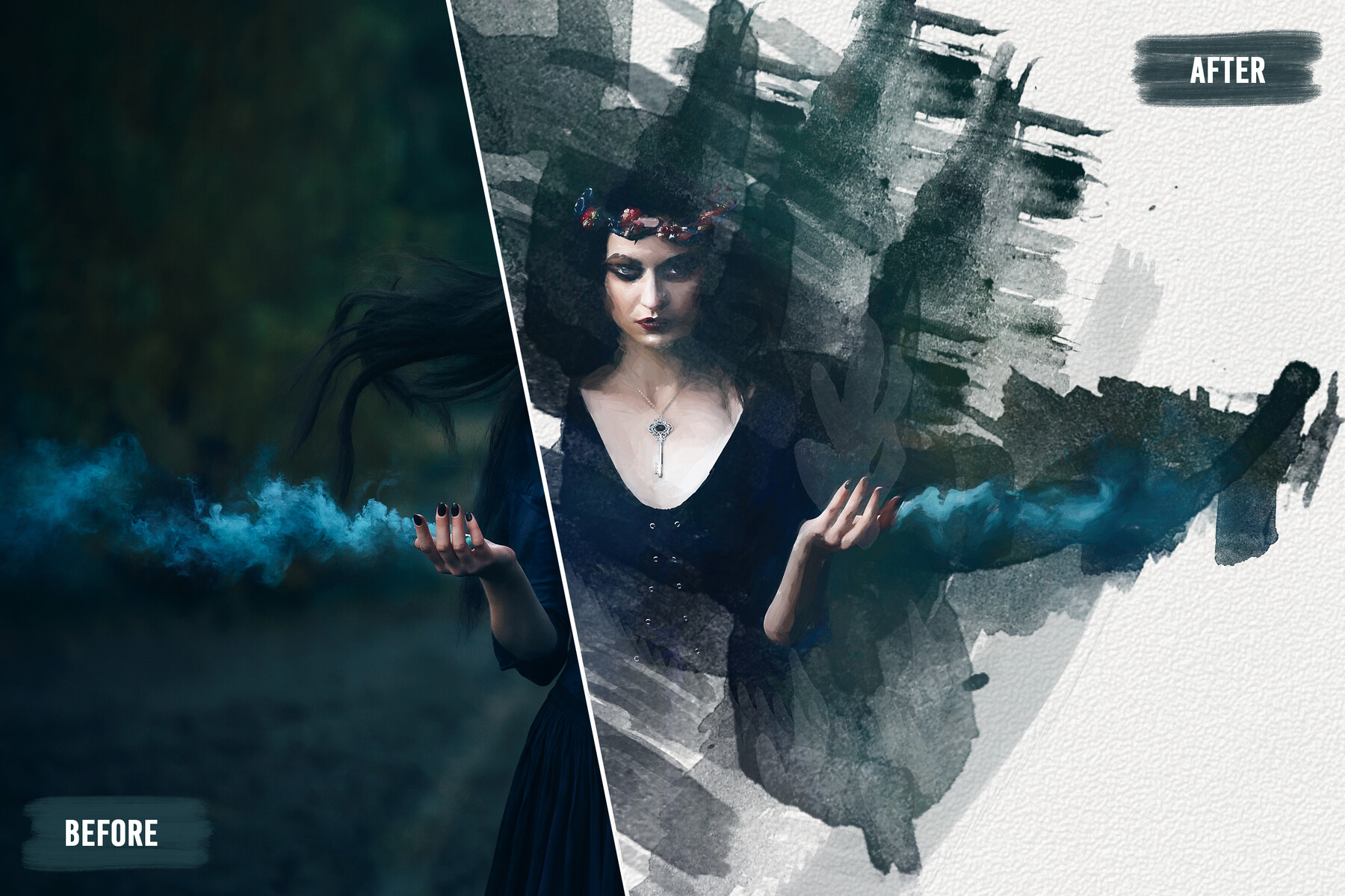 ArtStation - 50 Magic Watercolor Brushes - Vol. 2 | Brushes