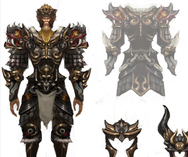 ArtStation - Heavy Armor Set - Monkey 08 | Game Assets