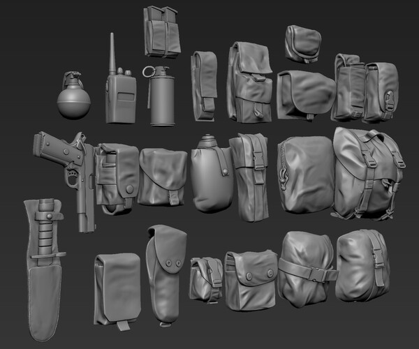 ArtStation - 3d Printable Military Equipment | Resources
