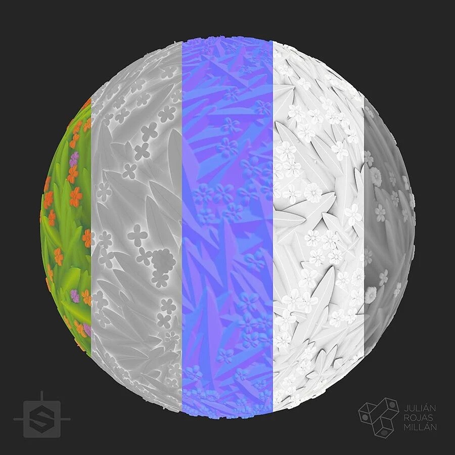 ArtStation - Substance Designer Stylized Grass A material .sbs file and ...