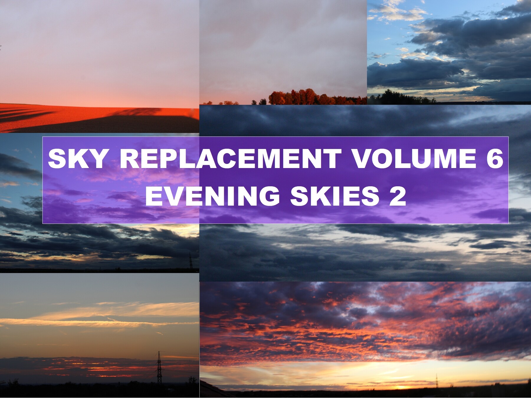 ArtStation - Sky Replacement Volume 6 - Evening Skies 2 | Game Assets