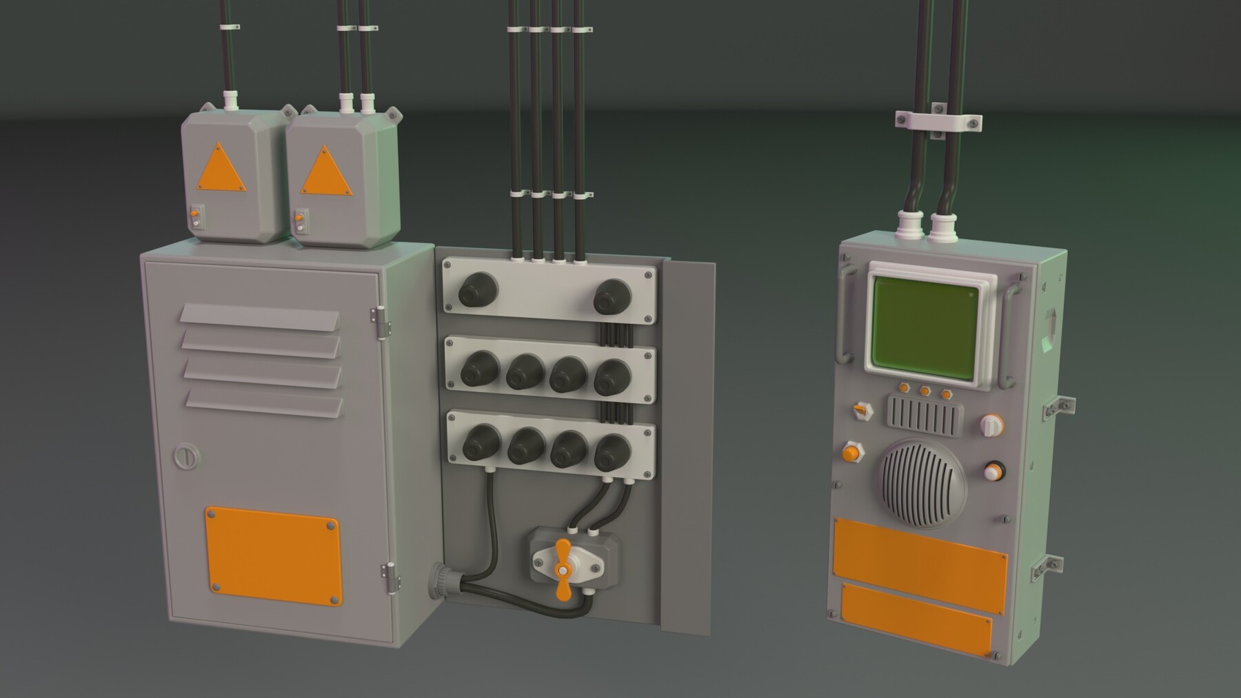 ArtStation - Wall Electric Props 1 - 20 pieces | Resources