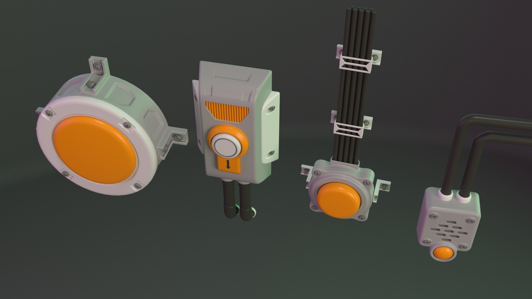 ArtStation - Wall Electric Props 1 - 20 pieces | Resources