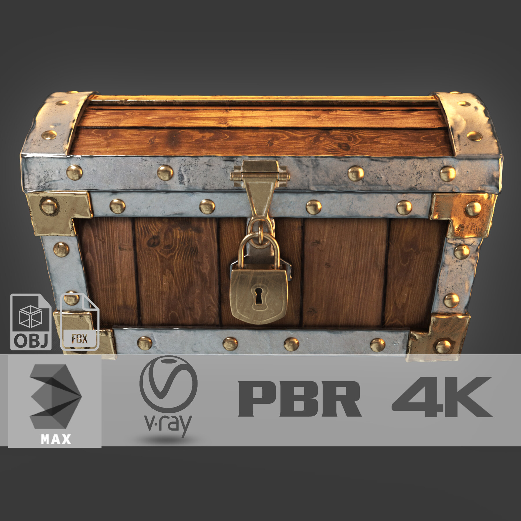 ArtStation - Treasure Chest with lock | Resources