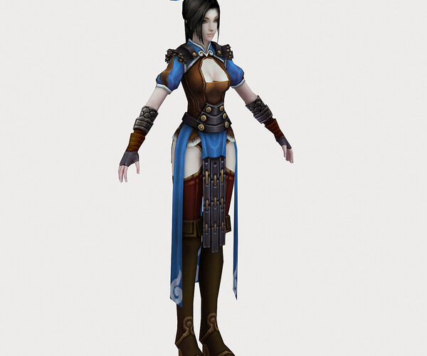 ArtStation - Leather Women 07 | Game Assets