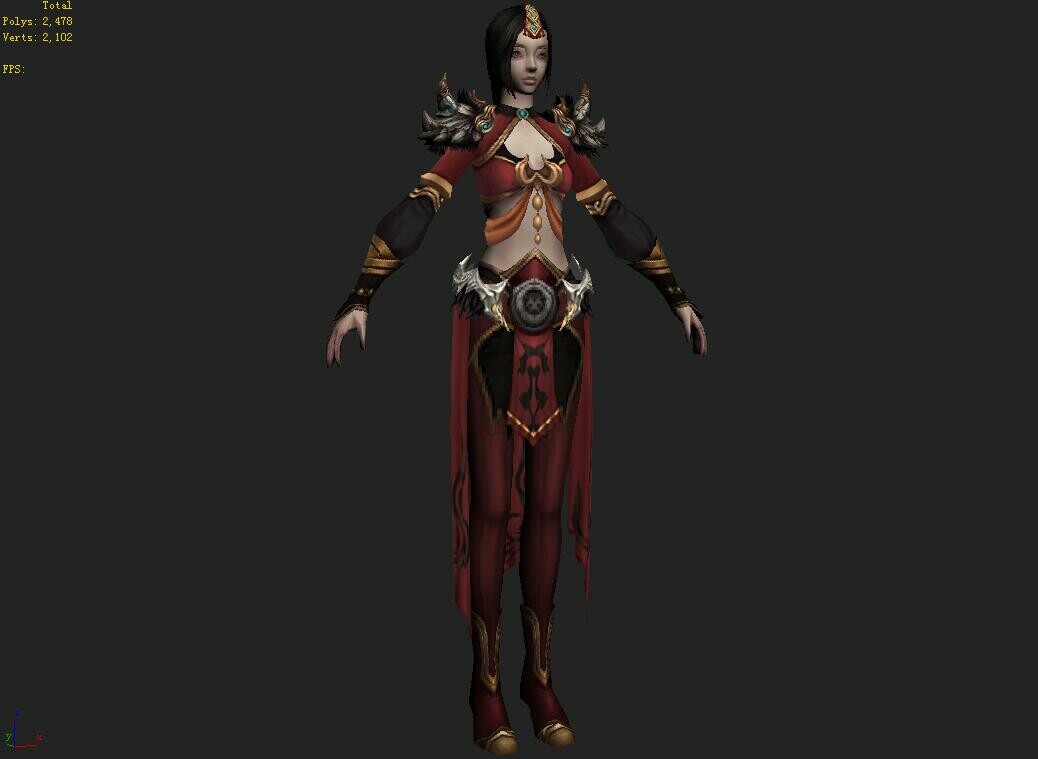 ArtStation - Light Armor Set - Female 16 | Game Assets