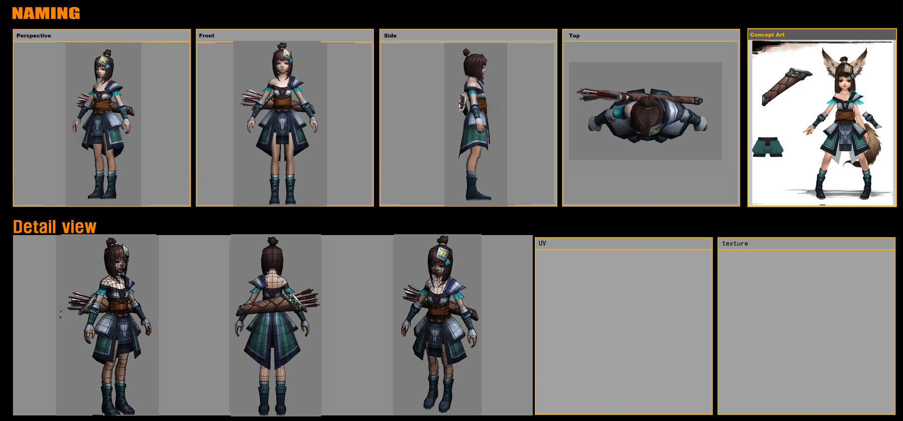 ArtStation - Little Fox Girl - Cloth Set 07 | Game Assets