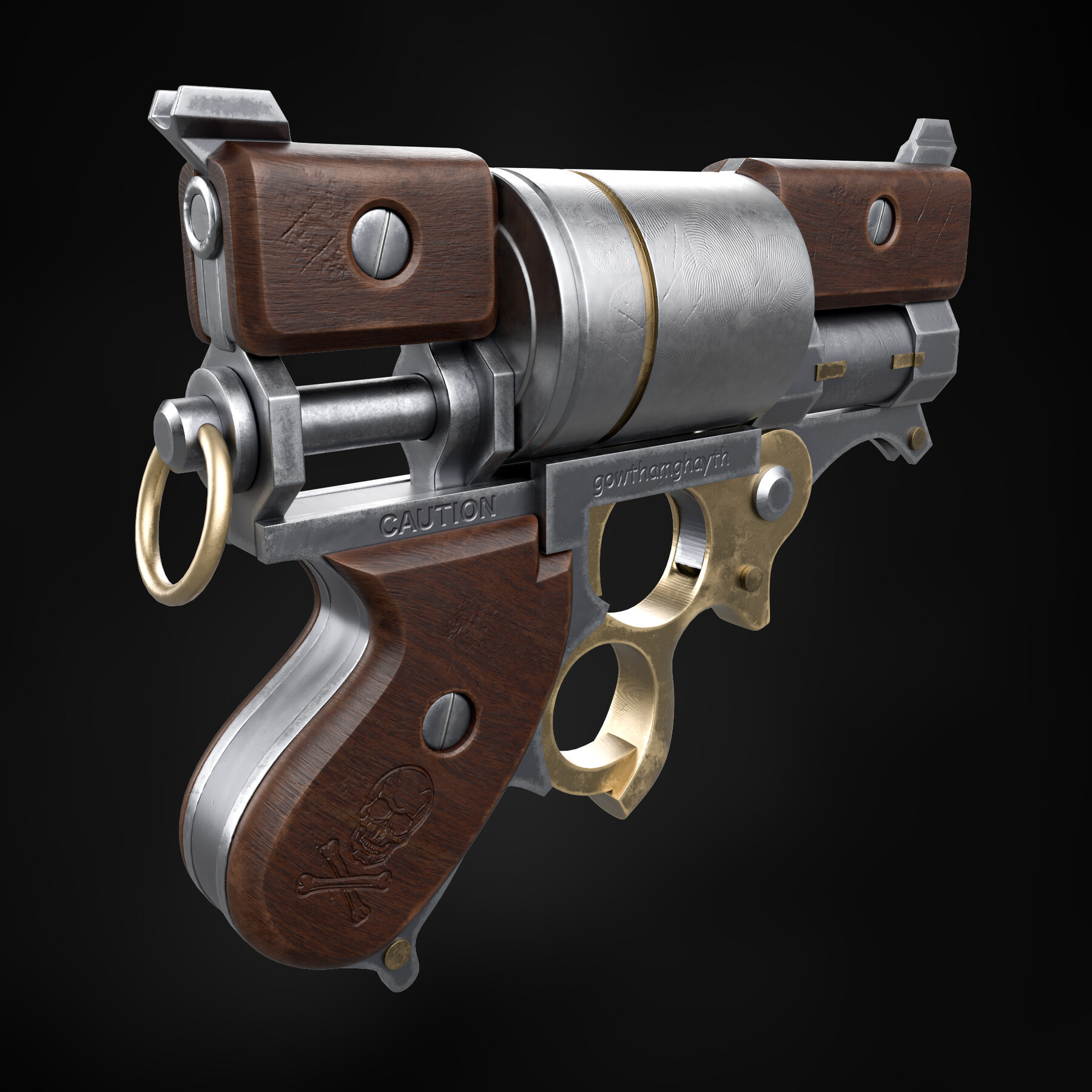 ArtStation - Steampunk Revolver | Game Assets