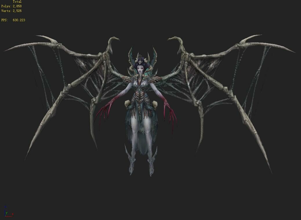 ArtStation - Low poly 3D Monster - Lady Bone | Game Assets