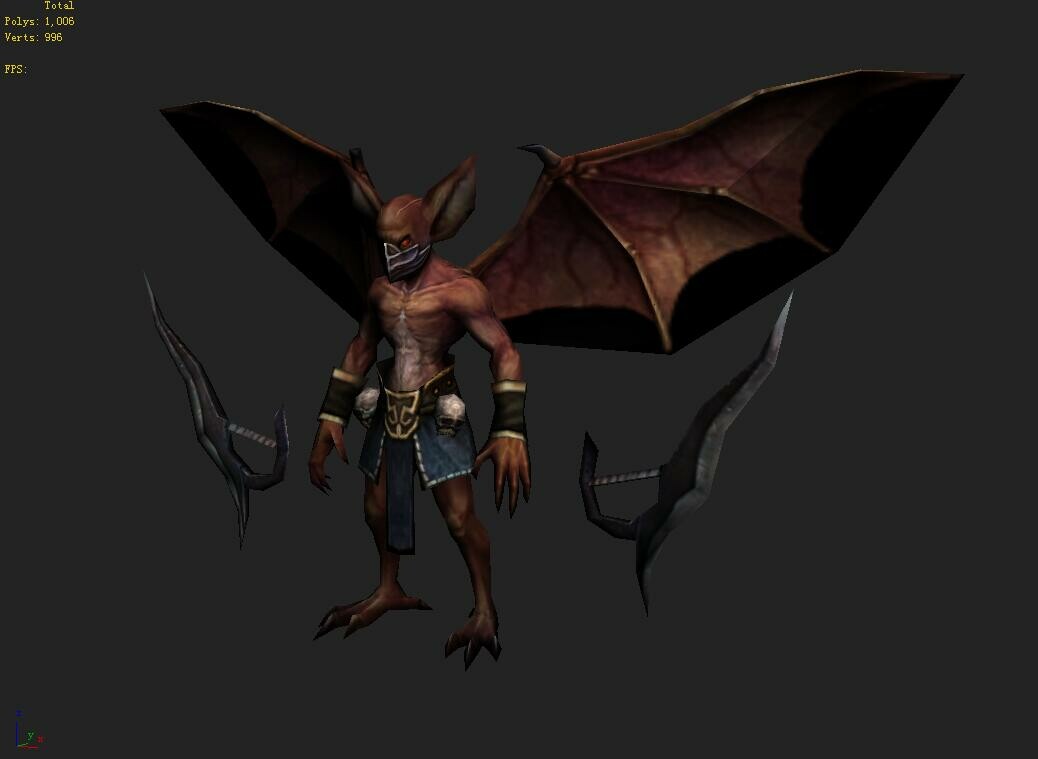 ArtStation - Low poly 3D Monster - Batman | Game Assets