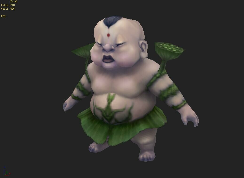 ArtStation - Low poly 3D Monster - Twin Lotus Monster | Game Assets