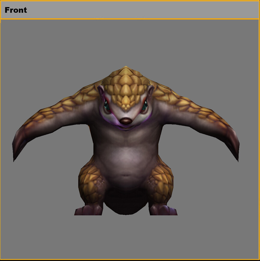 ArtStation - Low poly 3D Monster - Pangolin 01 | Game Assets