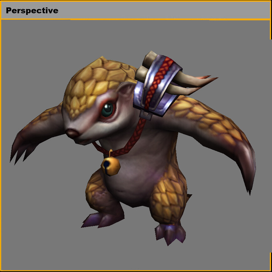 ArtStation - Low poly 3D Monster - Pangolin 02 | Game Assets
