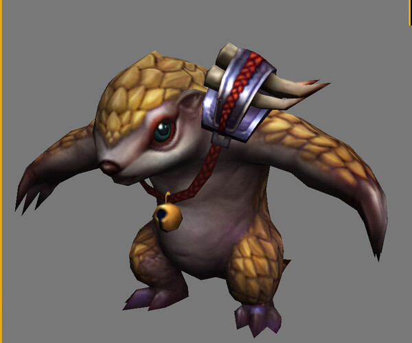 ArtStation - Low poly 3D Monster - Pangolin 02 | Game Assets