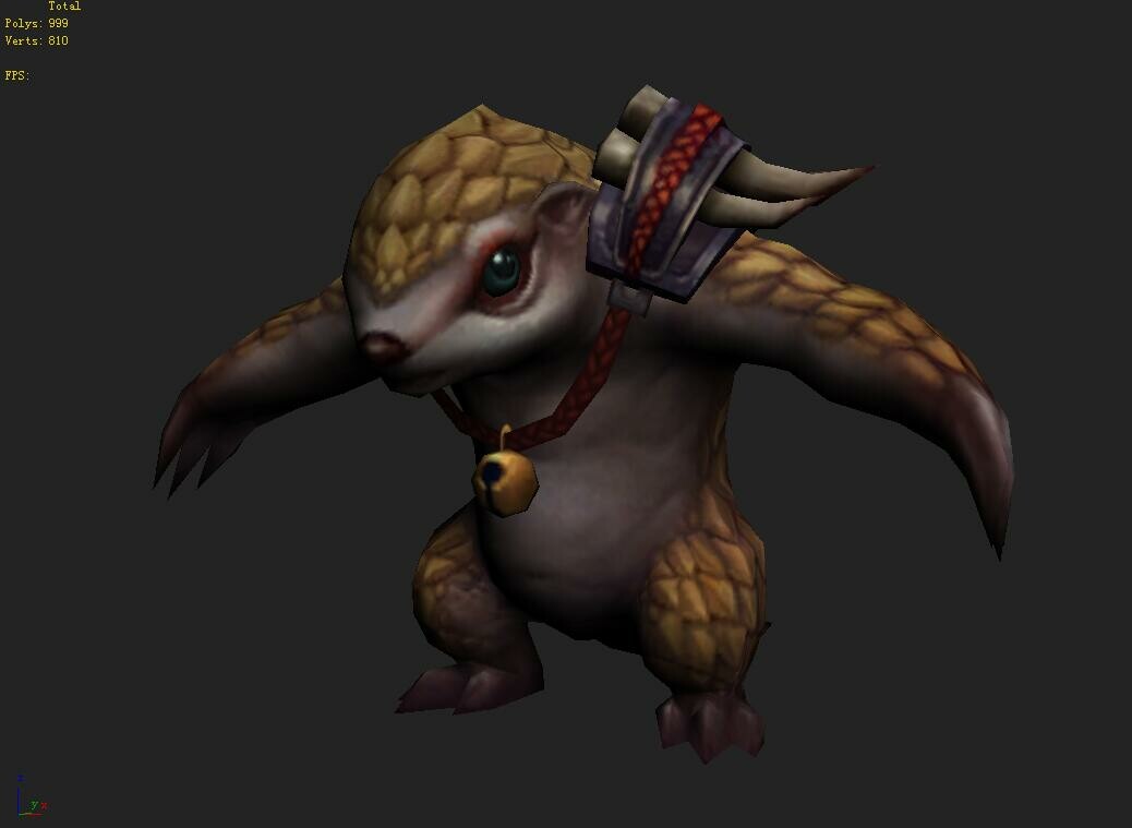 ArtStation - Low poly 3D Monster - Pangolin 02 | Game Assets