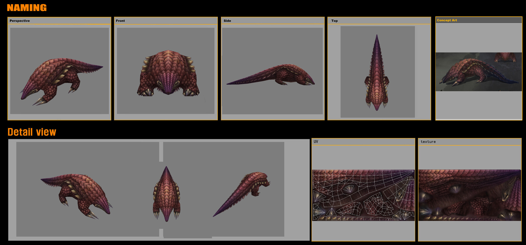 ArtStation - Low poly 3D Monster - Pangolin 03 | Game Assets