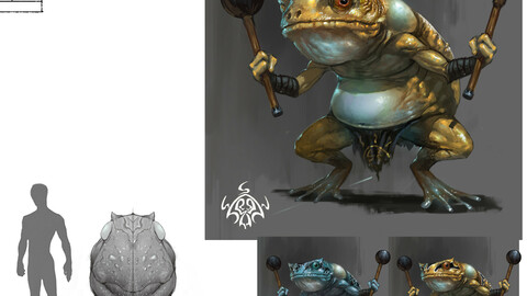 ArtStation - Low poly 3D Monster - Toad jing | Game Assets