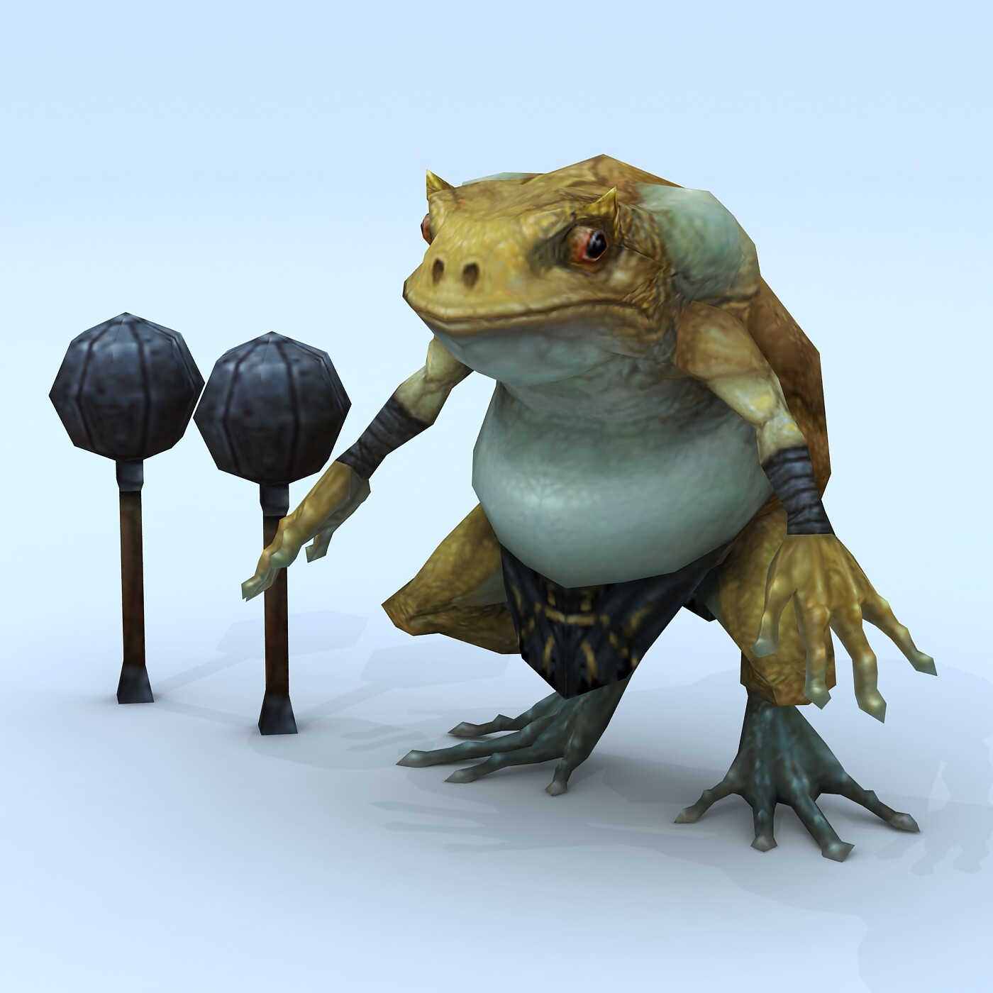ArtStation - Low poly 3D Monster - Toad jing | Game Assets