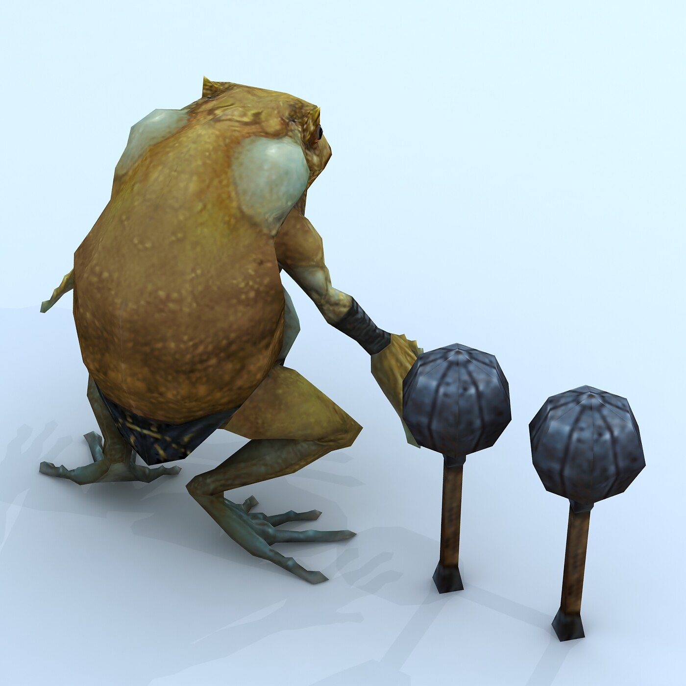 ArtStation - Low poly 3D Monster - Toad jing | Game Assets