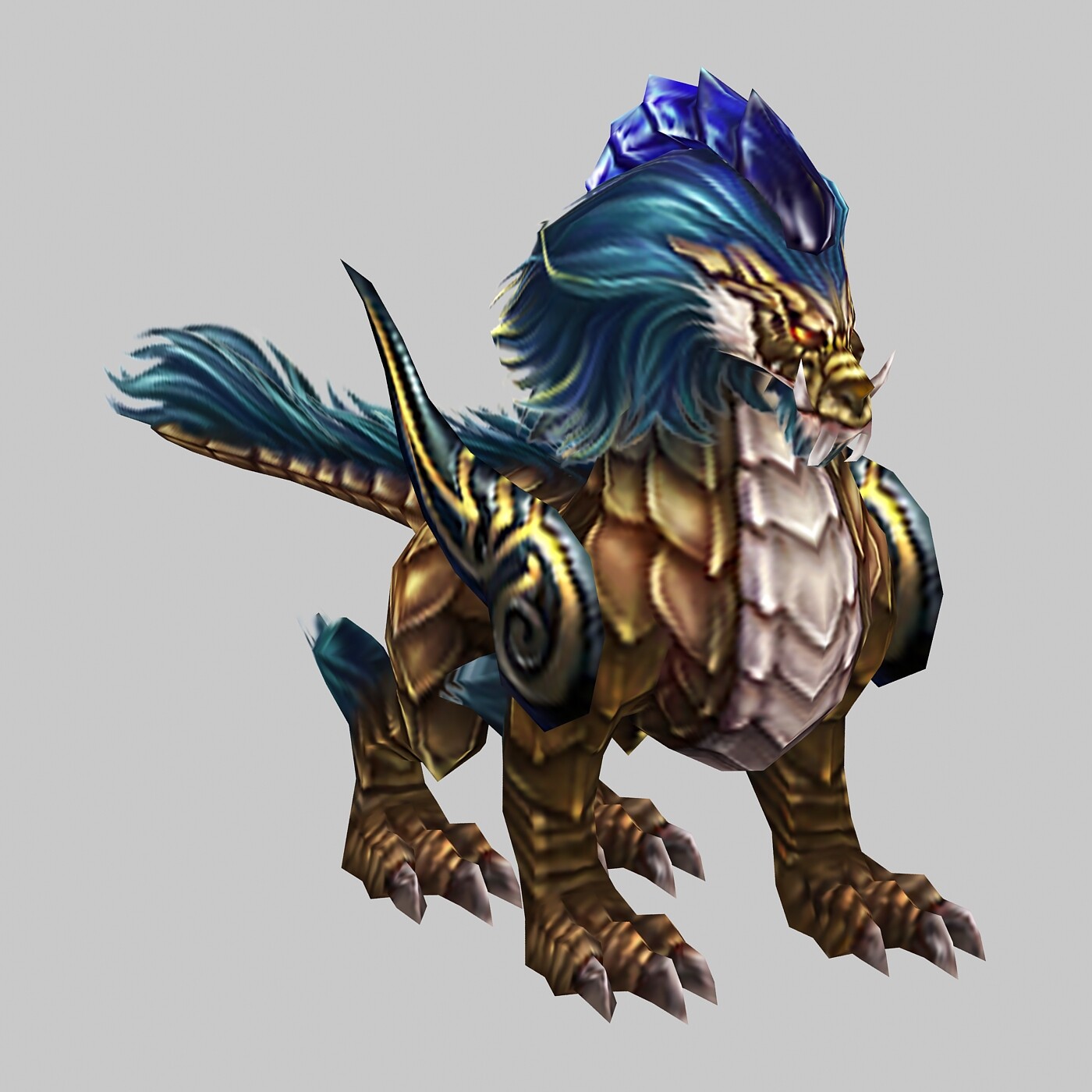 ArtStation - 3D Monster - Yellow The mythical wild animal | Game Assets