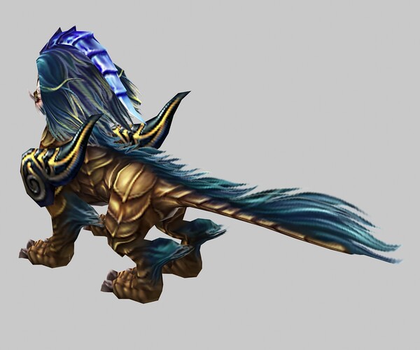 ArtStation - 3D Monster - Yellow The mythical wild animal | Game Assets