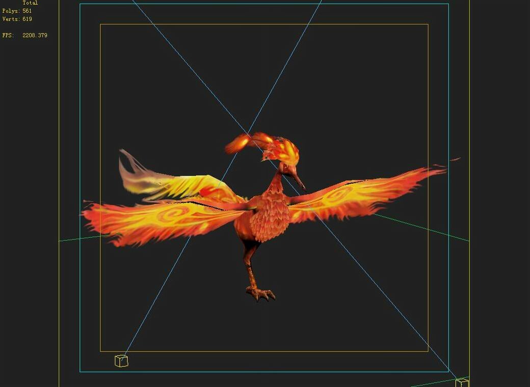 ArtStation - Low poly 3D Monster - Red Phoenix | Game Assets