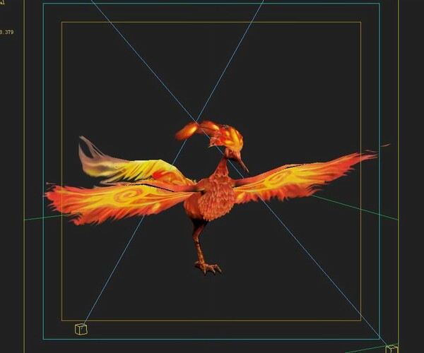 ArtStation - Low poly 3D Monster - Red Phoenix | Game Assets